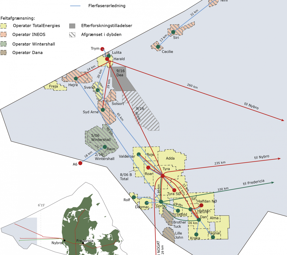 Olie og gas i Danmark | Geoviden